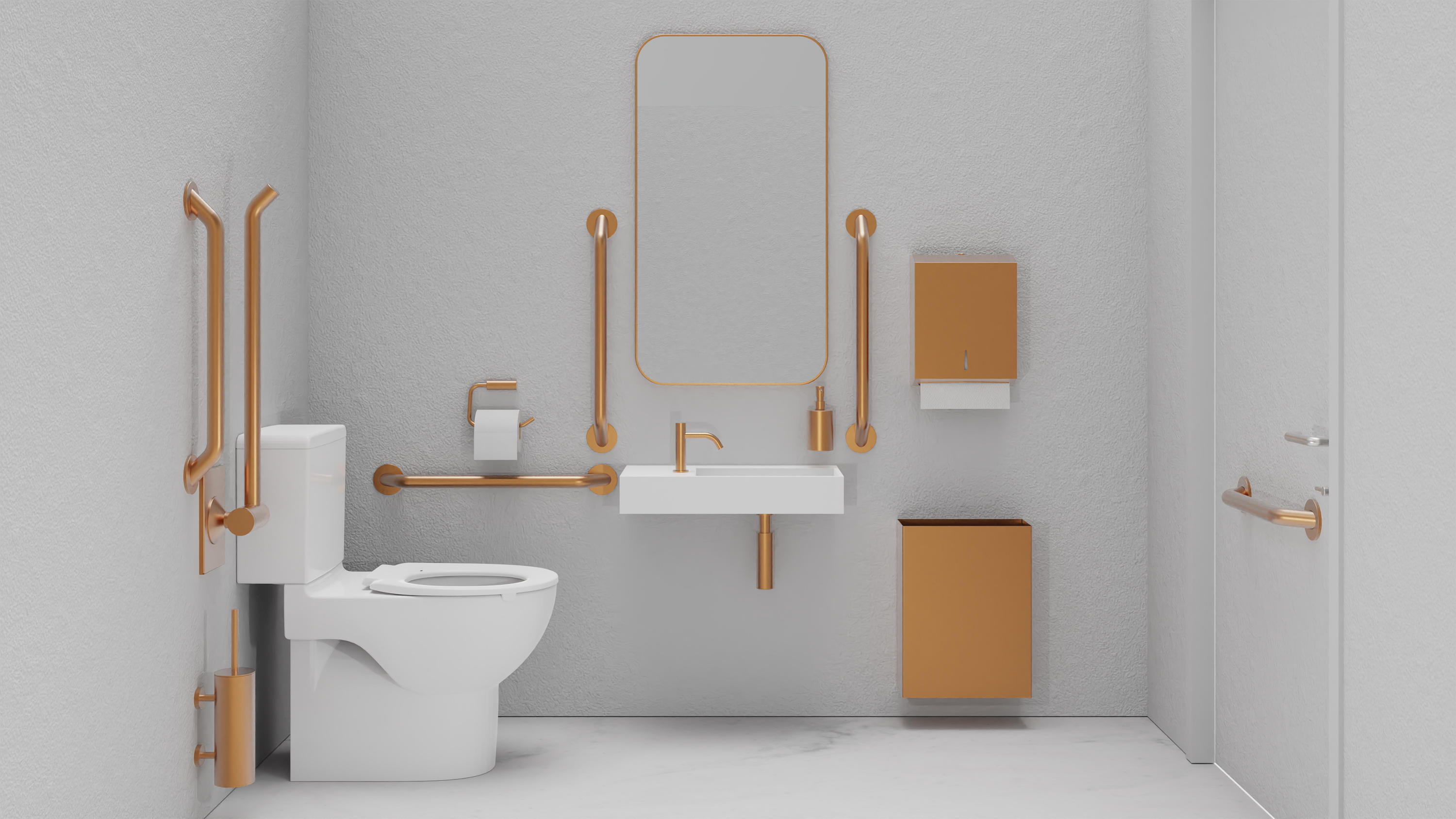 DDA PVD Copper Doc M Pack / Close Coupled WC / Paper Towel | Architonic