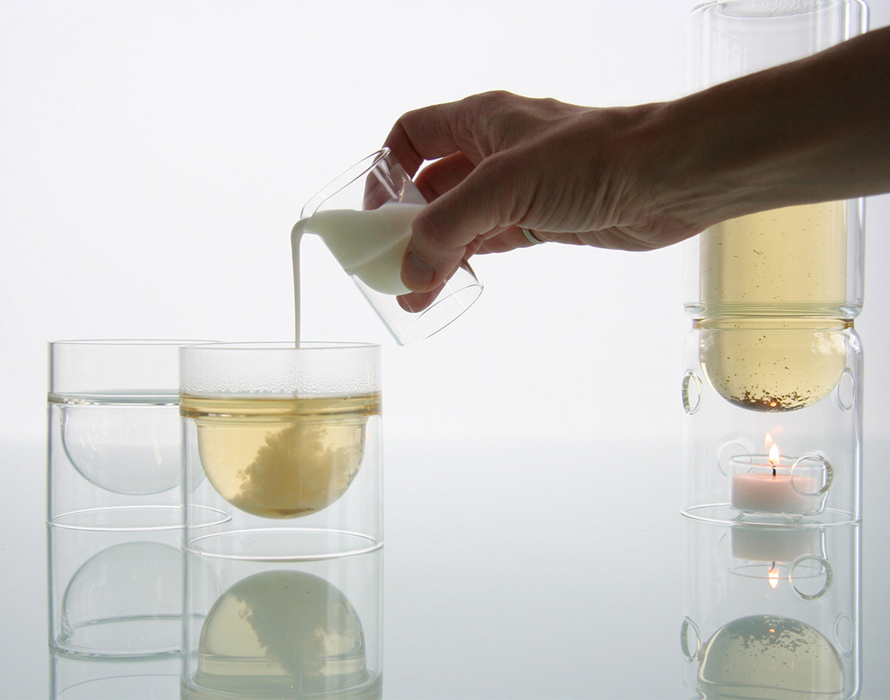 float sugar + cream | double walled glassware | Architonic