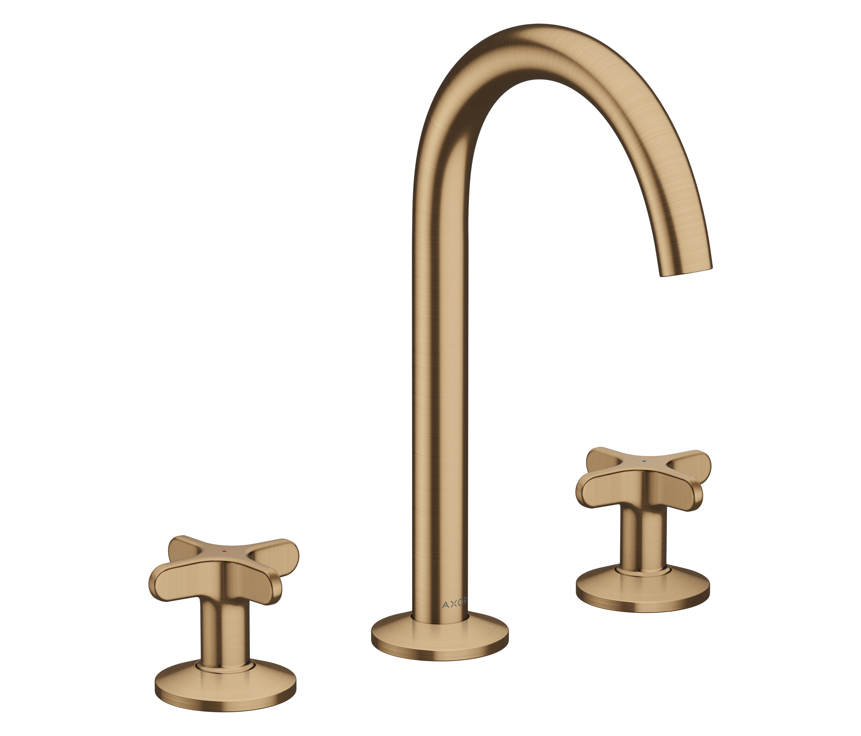 AXOR One 3-hole basin mixer 170 with cross handles and push-open waste ...