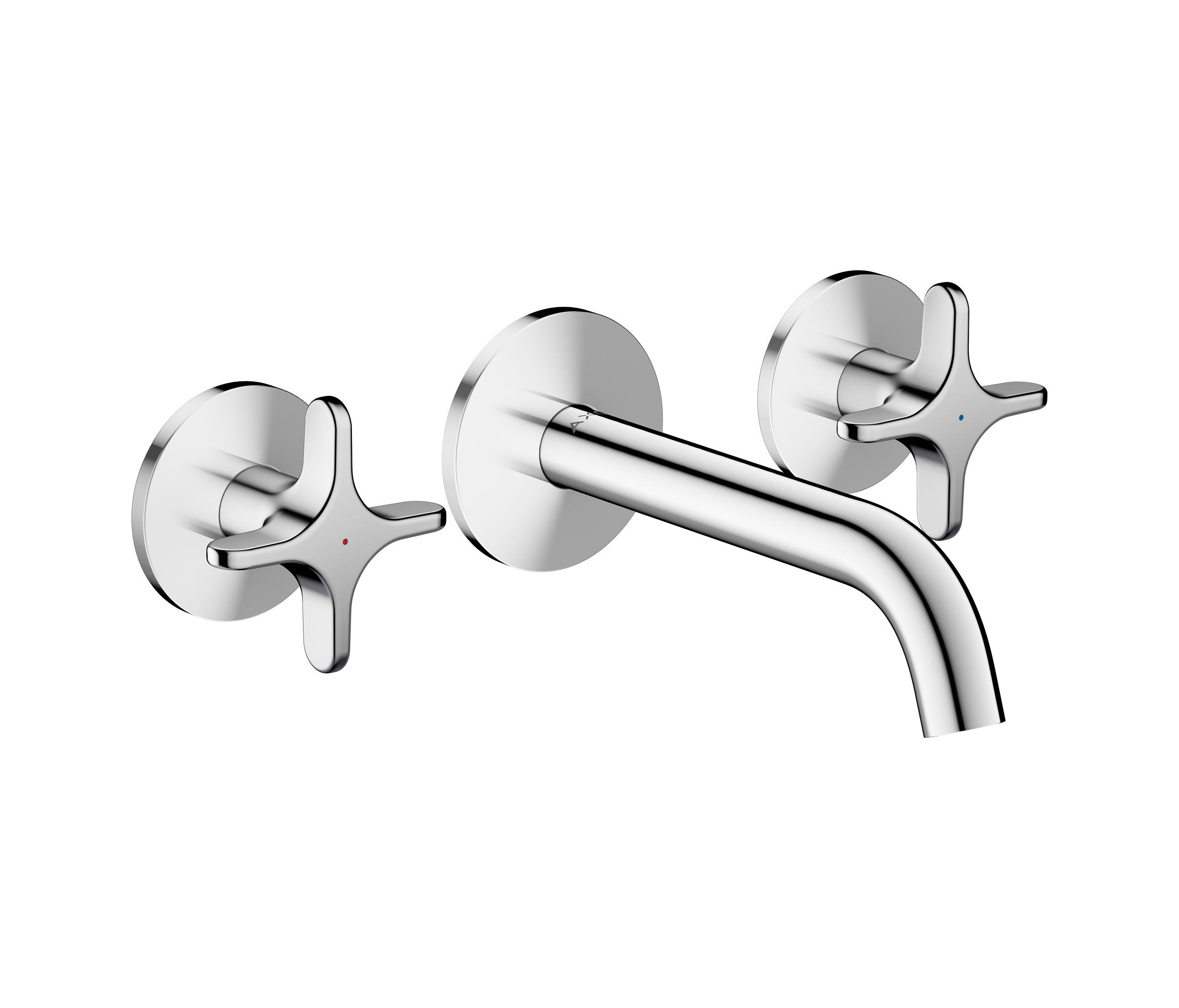 AXOR One 3-hole basin mixer for concealed installation wall-mounted ...