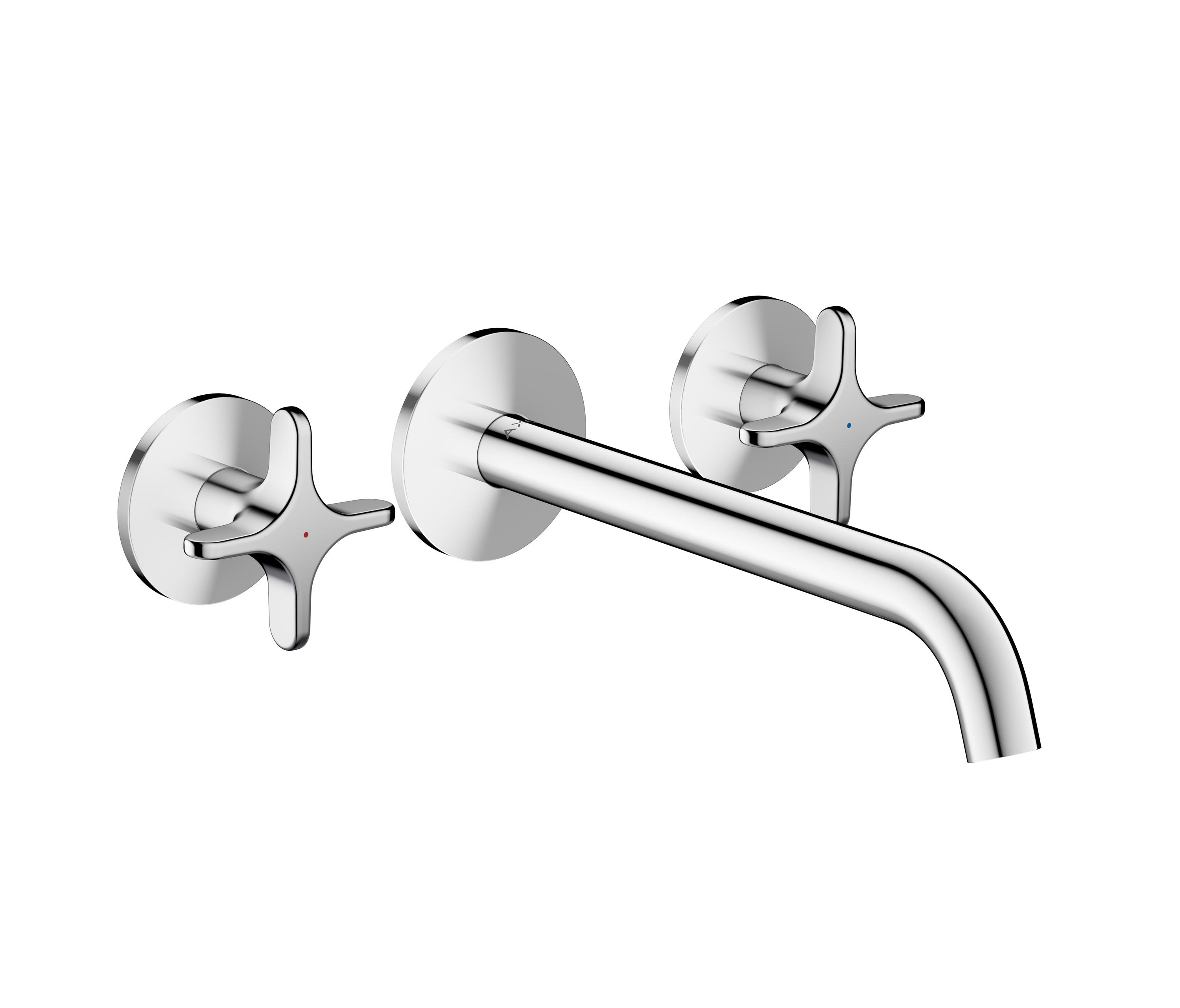 AXOR One 3-hole bath mixer for concealed installation wall-mounted with ...