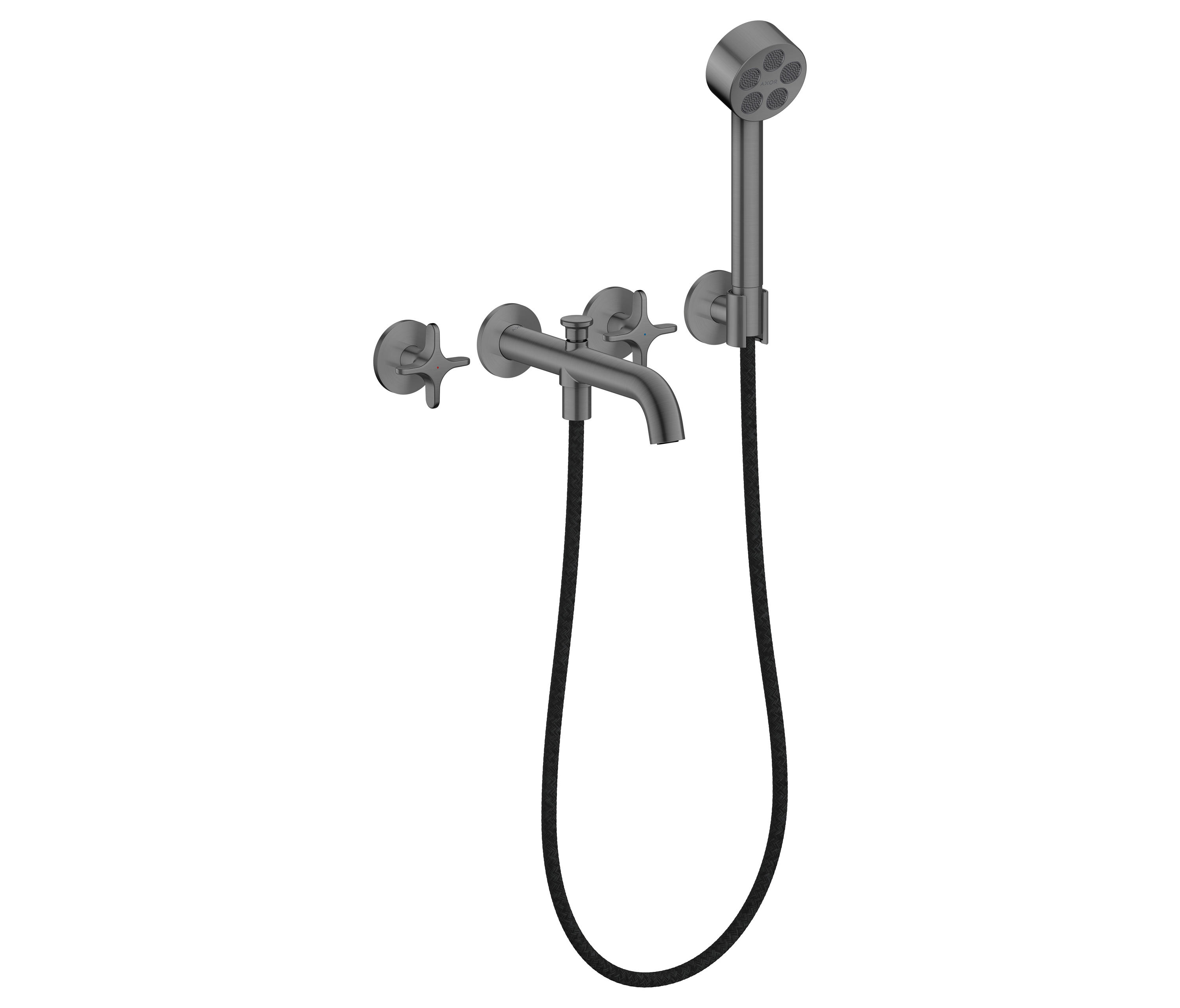 AXOR One 3-hole bath mixer for concealed installation wall-mounted with ...