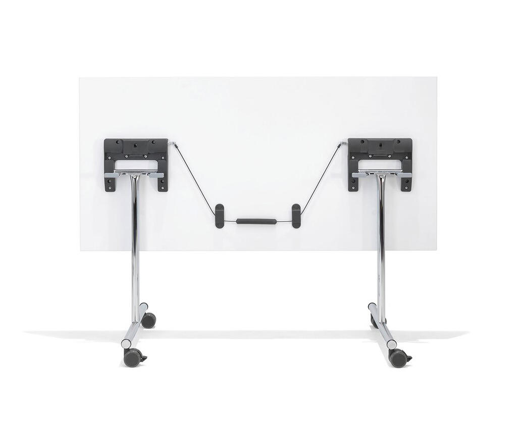 Delgado rectangular folding table, horizontally stackable | Architonic