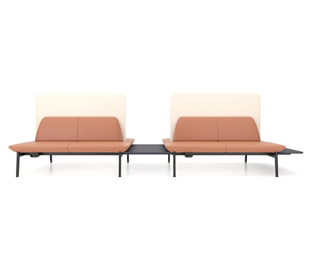 Genaya double-sided sofa with panel, freestanding or for integration ...