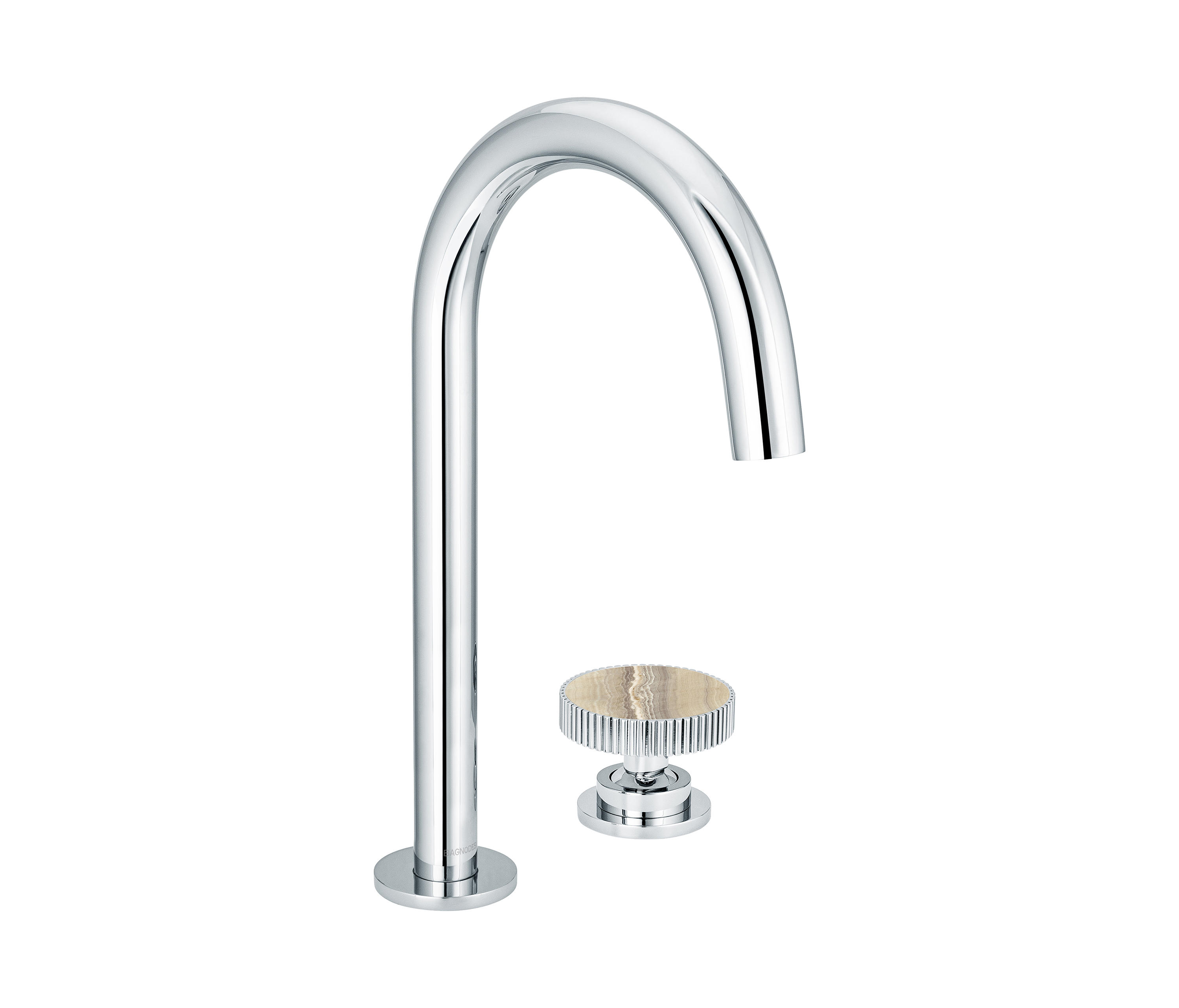 Chiasso | Deck Mounted 2 Hole Basin Mixer With Porcelain Handle Insert ...