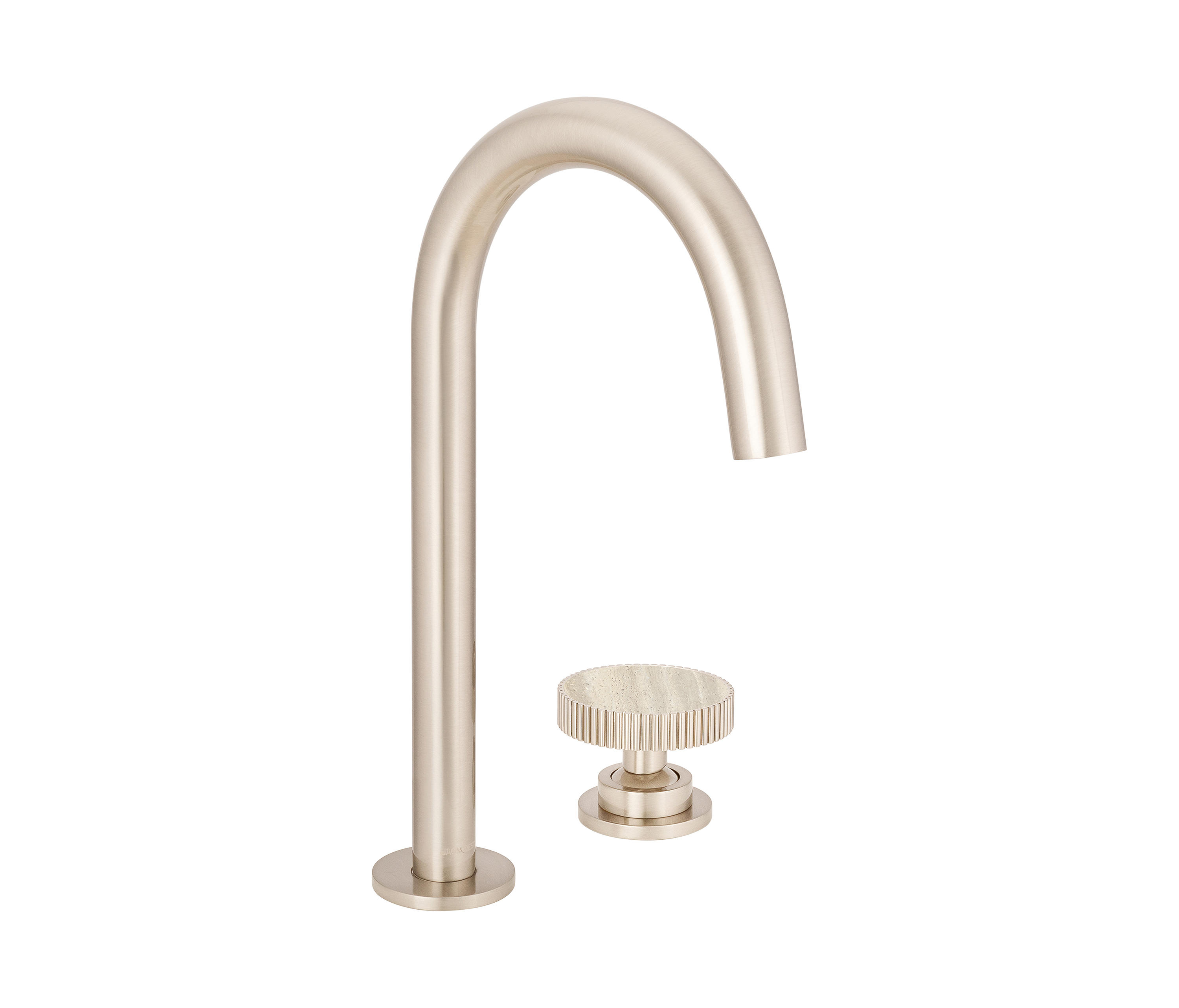 Chiasso | Deck Mounted 2 Hole Basin Mixer With Porcelain Handle Insert ...