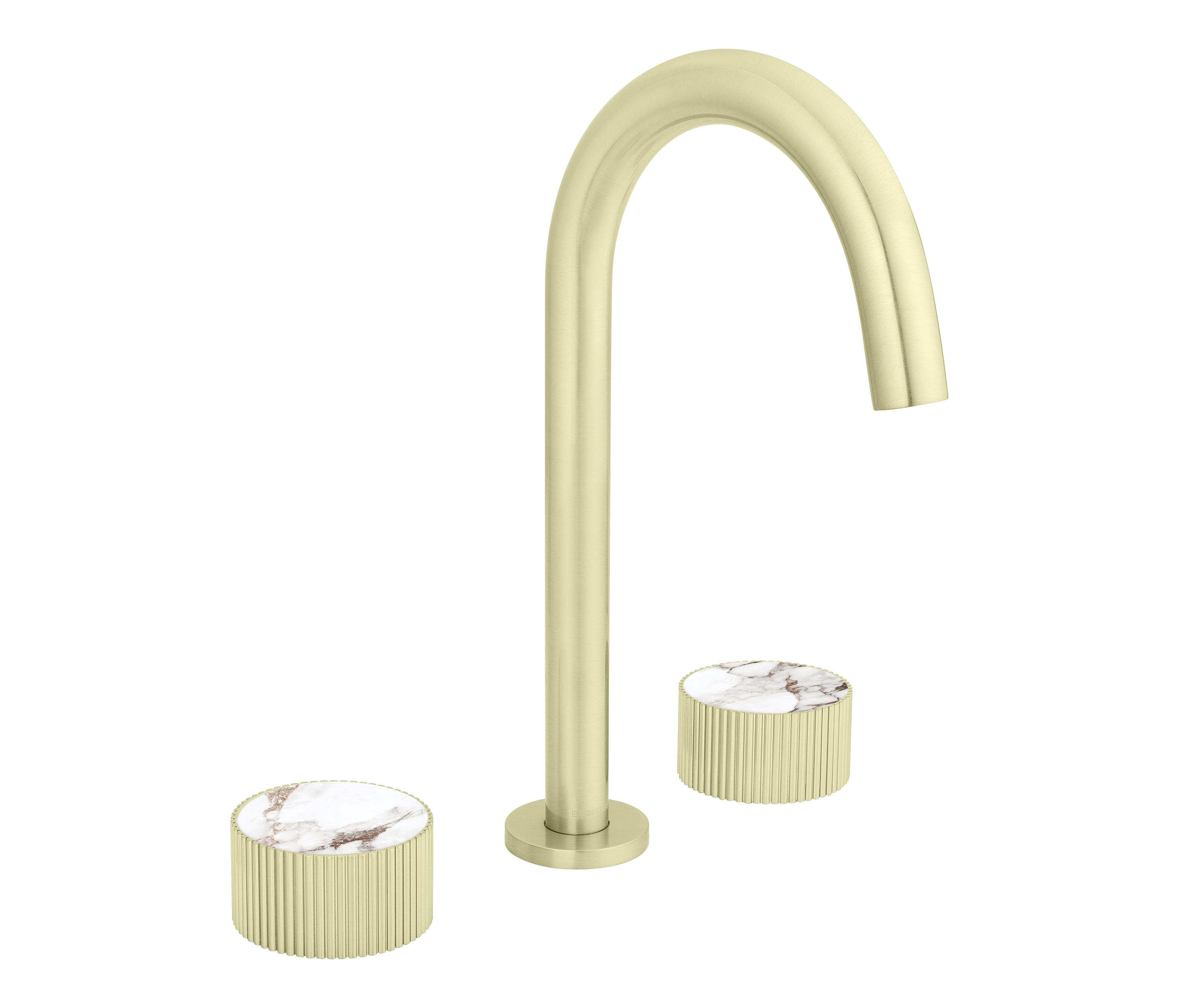 Chiasso | Deck Mounted 3 Hole Basin Mixer With Porcelain Handle Insert ...