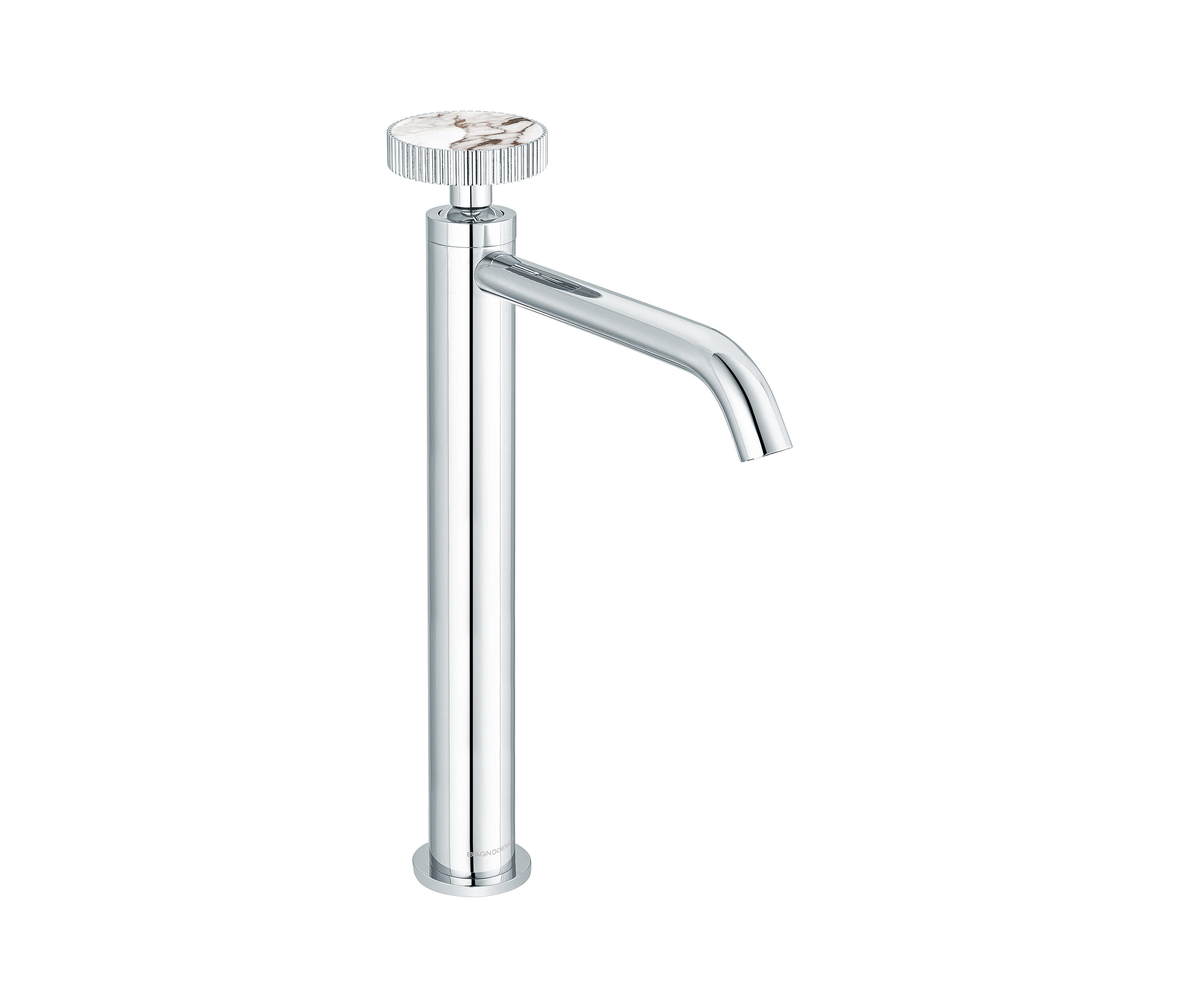 Chiasso | Deck Mounted Mono Tall Basin Mixer With Porcelain Handle ...