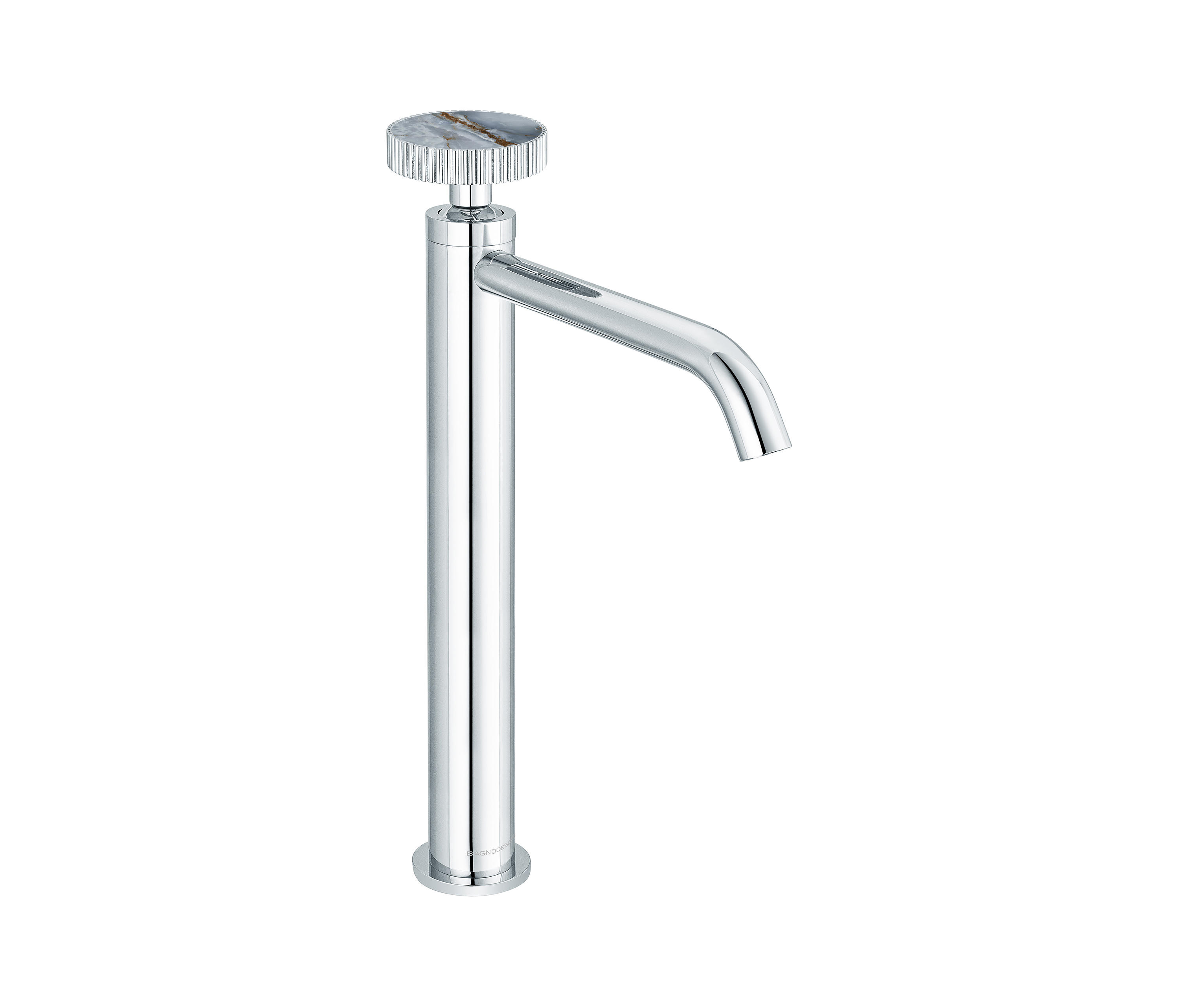 Chiasso | Deck Mounted Mono Tall Basin Mixer With Porcelain Handle ...