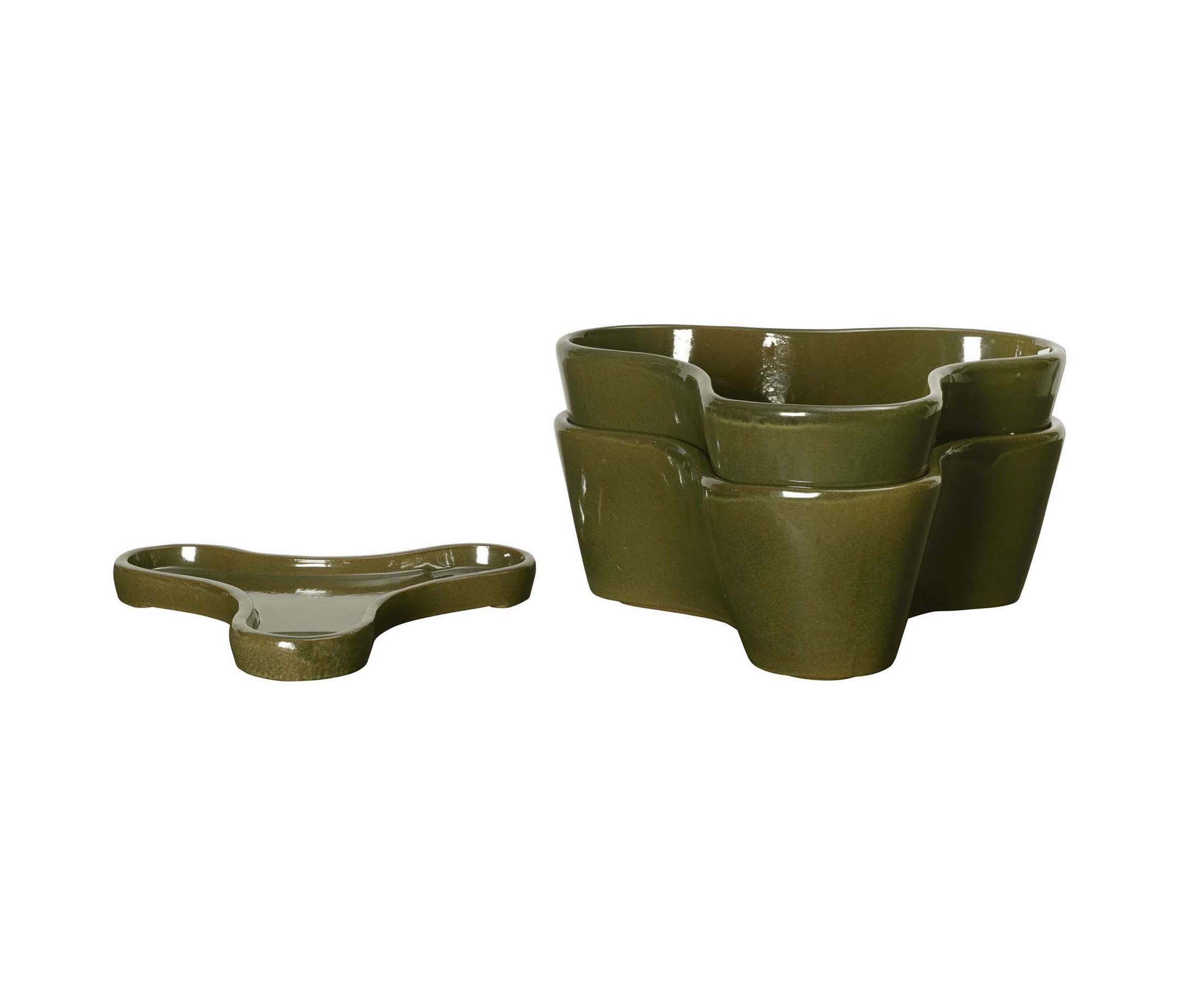 Gemi Stackable Planters – Set of 2 - Moss Green | Architonic