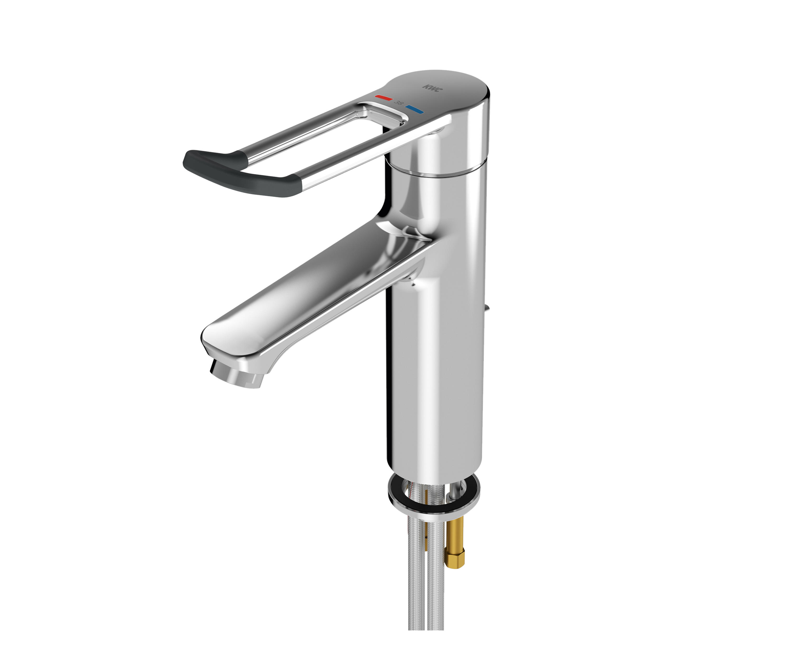 F4LT-Med thermostatic single-lever pillar mixer with pop-up waste set ...